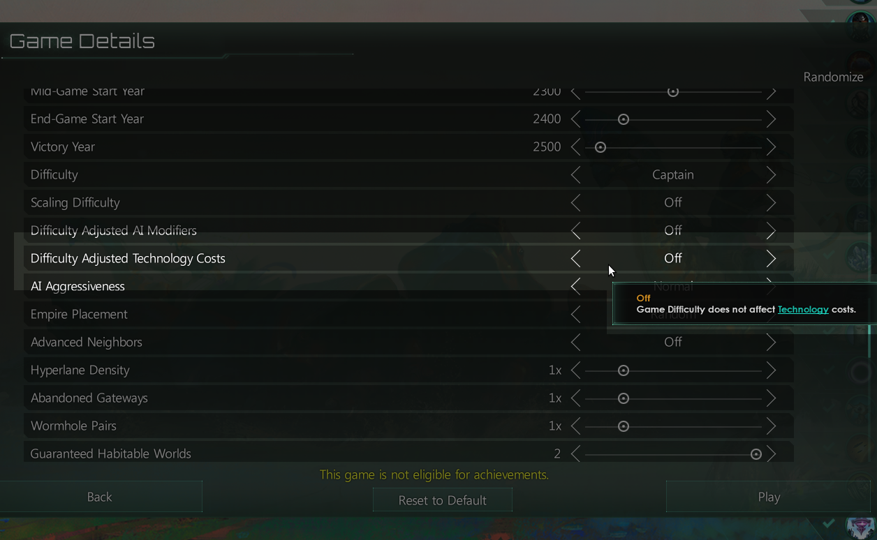 Is there currently any way to adjust the difficulty portion of tech scaling ONLY? | Paradox ...